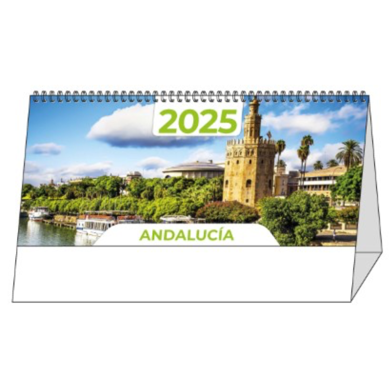 Calendario Sobremesa Andalucía 2025 - Papeleria Ferrer